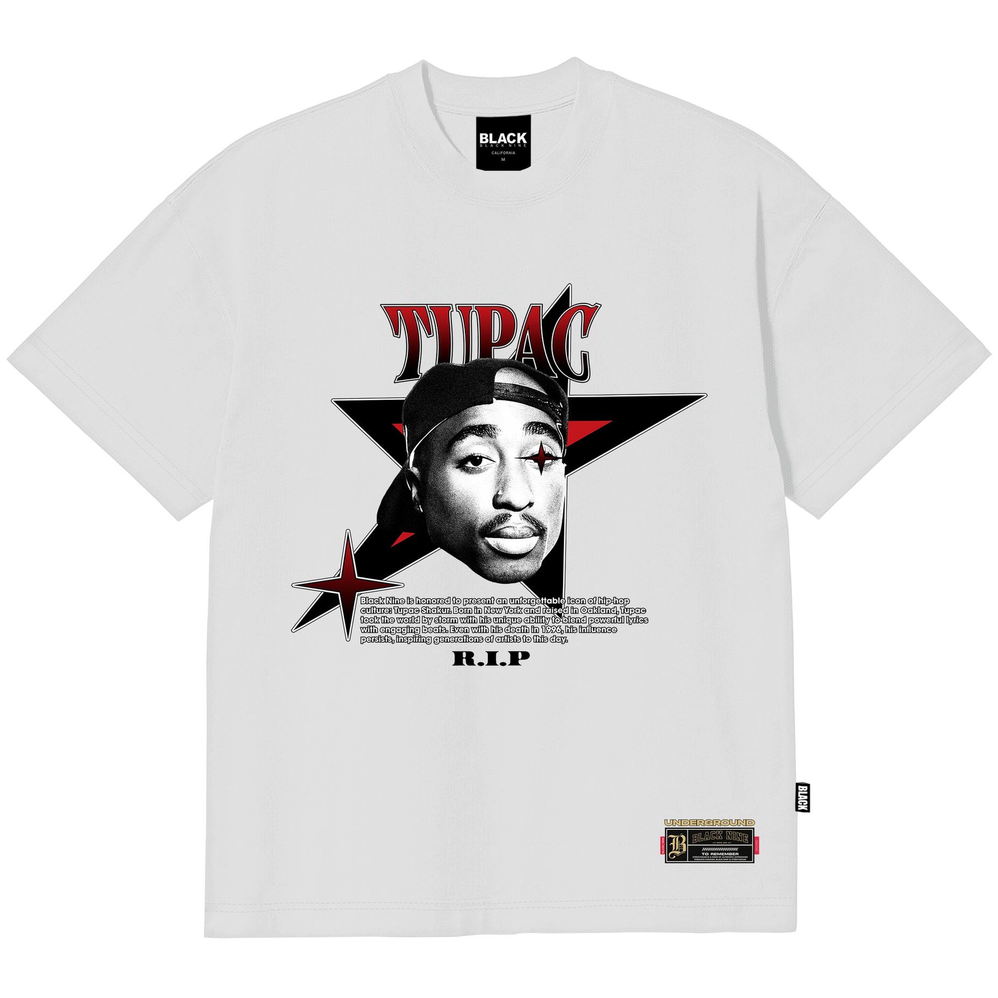 Camiseta Premium Rip Tupac Shakur - Branco B90634