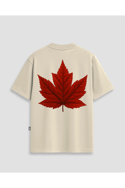 Camiseta Streetwear Red Leaf - Off White